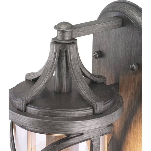 Morrison 1-Light Antique Pewter Modern Outdoor Wall Lantern Light - Bed ...