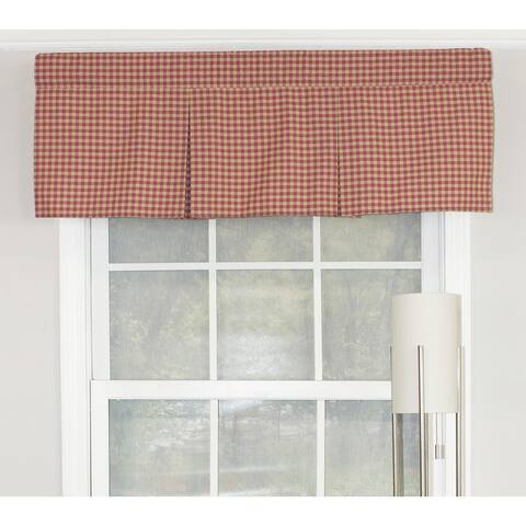 RLF Home Le Fleur Stripe Pleated 42" Window Valance - Coral - Overstock ...