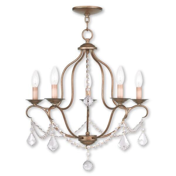 Livex Lighting Chesterfield Steel 5-light Chandelier - Bed Bath ...