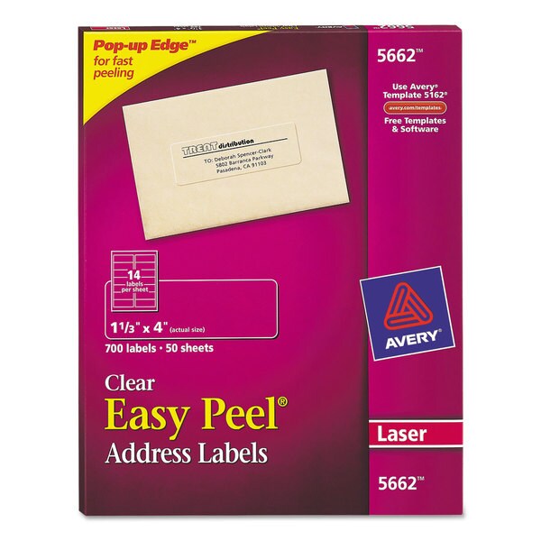 Shop Avery Dennison 5662 Address Labels Case Of 700 Free Shipping 