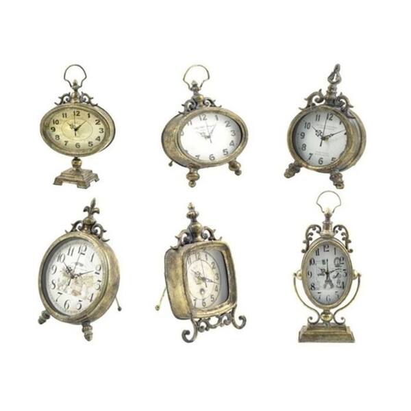 Set of 6 French Inspired Antique Table Top Clocks - Medium - Bed Bath ...