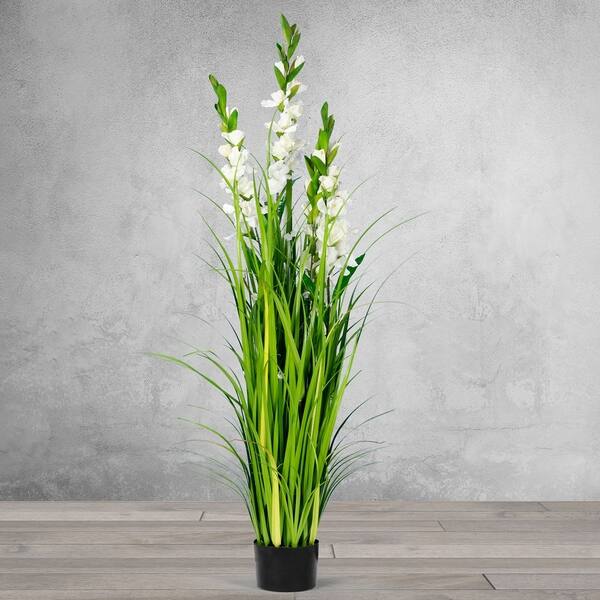 5 Feet High Artificial Red with Decorative White Flowers and Crystal ...