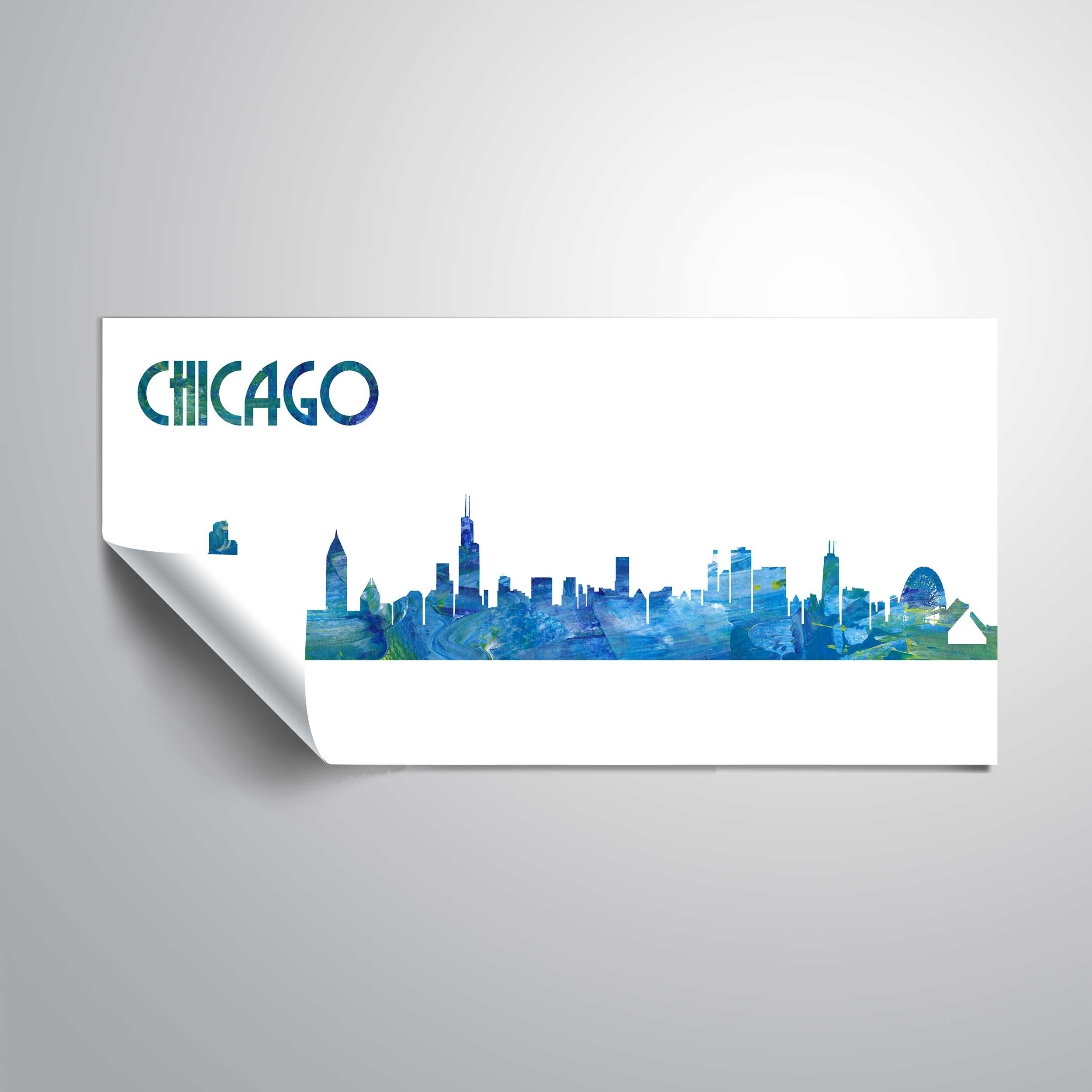 ArtWall Markus/Martina Bleichner 'Chicago Skyline Scissor Cut ...
