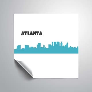 ArtWall Markus/Martina Bleichner 'Atlanta Skyline Scissor Cut Q ...