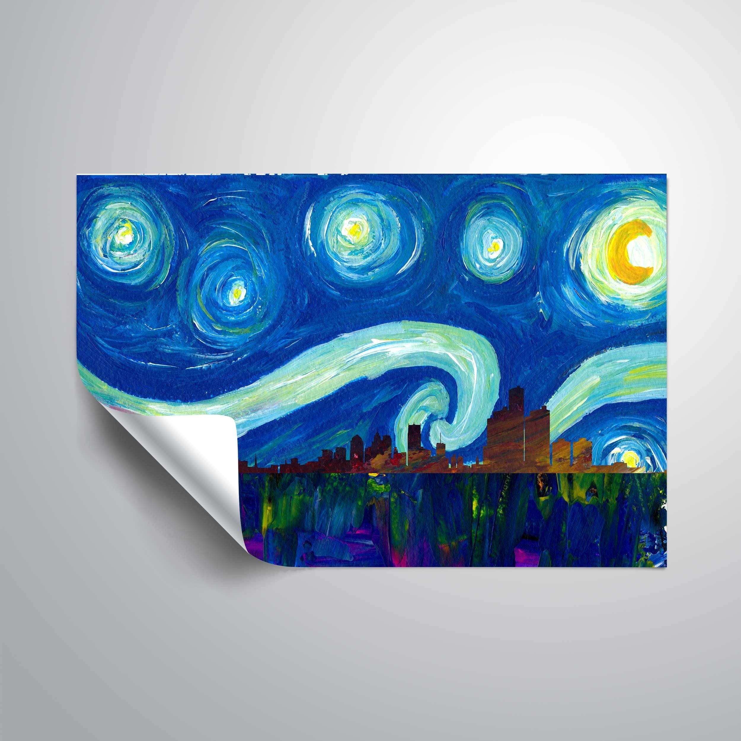 ArtWall Markus/Martina Bleichner 'Chicago Skyline Scissor Starry Night ...