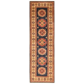 Handmade One-of-a-Kind Kazak Wool Rug (Afghanistan) - 2'9 x 9'8 - Bed ...