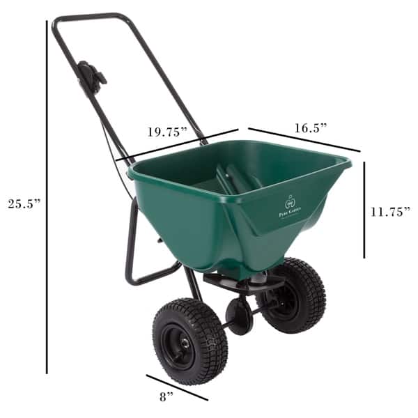 Lawn and Garden Spreader - 66 Pound Capacity Rotary Broadcast Dispenser ...
