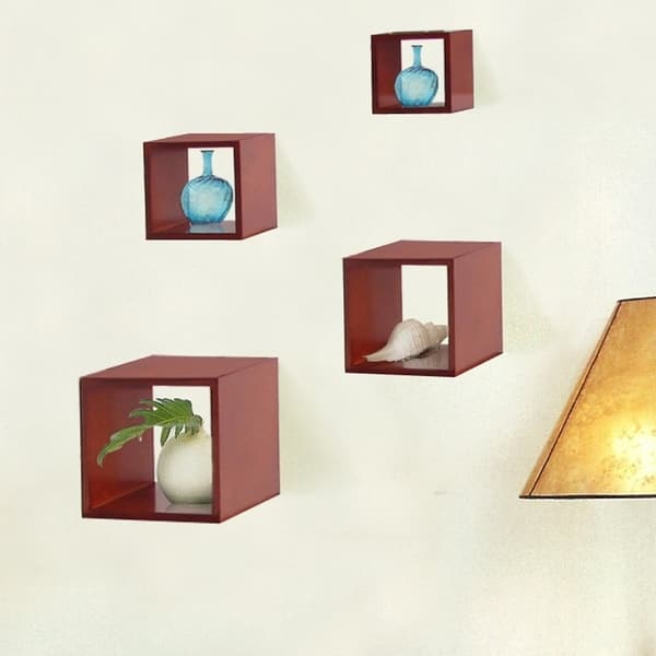 Wooden Decorative Wall Storage Cube (Set of 4) - On Sale - Bed Bath ...