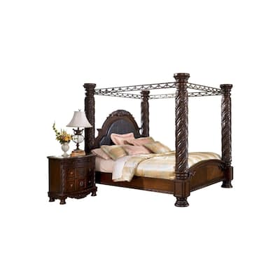 North Shore King/California King Footboard Posts - Dark Brown ...