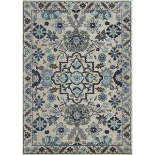 Avalon Rugs Morning Bloom Bohemian Gypsy Collection Area Rug 5'x7' Bone ...