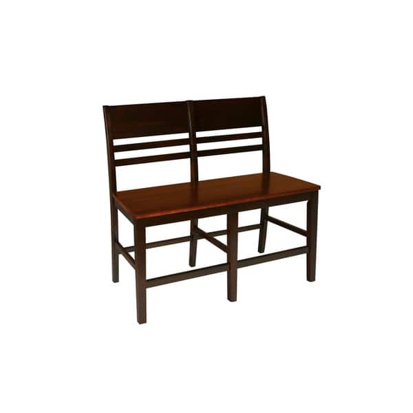 Latitudes Two Tone Horizontal Slat Back Counter Height Bench - Bed Bath ...