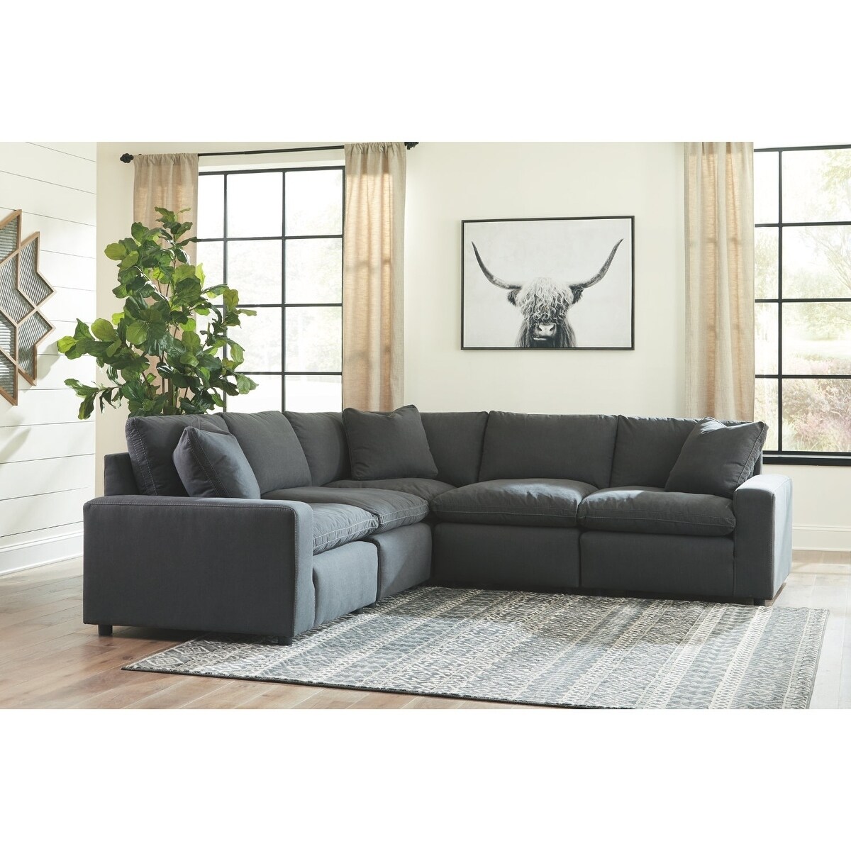 Savesto 5 piece sectional ivory store
