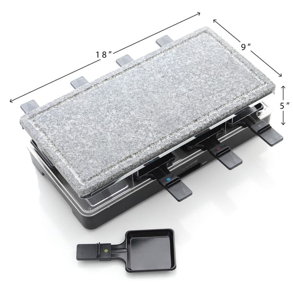 Milliard Raclette Grill for Eight People, Includes Granite Cooking ...