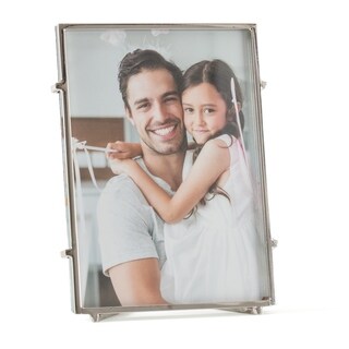 Bari 57 Silver Square Rod Photo Frame 5"X7" - Bed Bath & Beyond - 26442945
