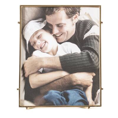 Bari 80 Gold Square Rod Photo Frame 8"X10" - Overstock - 26442946