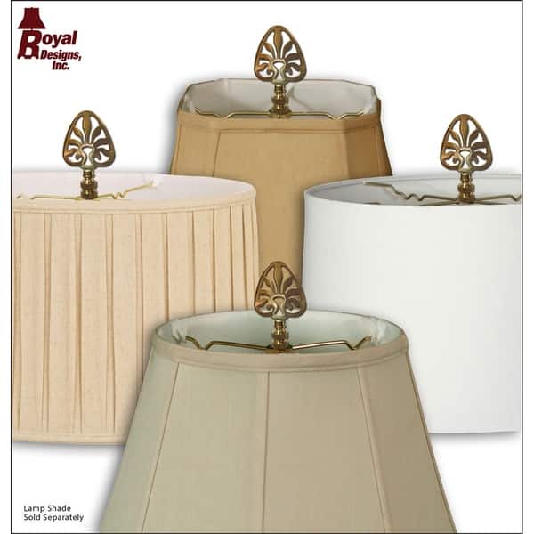 Royal Designs Rising Sun filigree Design Lamp Finial, Polished Brass ...