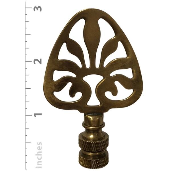 Royal Designs Rising Sun filigree Design Lamp Finial, Antique Brass ...