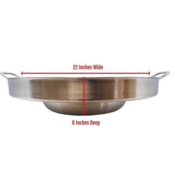 Heavy Duty Concave Comal Stainless Steel Acero Inoxidable - Bed Bath ...