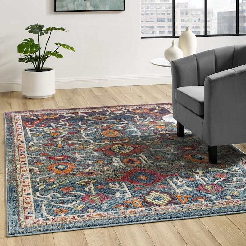 Porch & Den Lanham Distressed Floral Area Rug - On Sale - Overstock ...