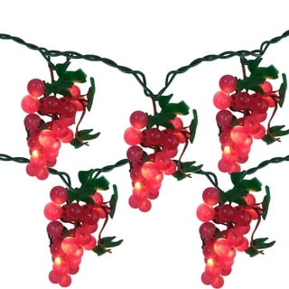 Red Grape Summer Patio Light Set - 5 Clusters 35 Lights - Bed Bath ...