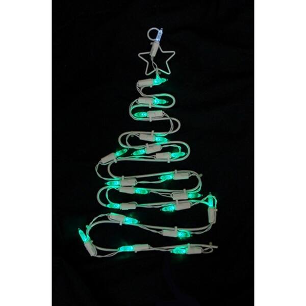 12.5" LED Lighted White Battery Operated Christmas Tree Window ...