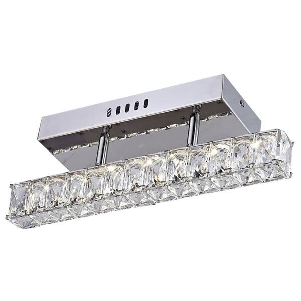 LED Crystal Wall Sconce with Chrome Metal Frame - Bed Bath & Beyond ...