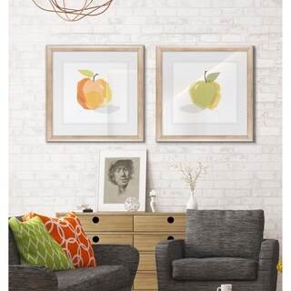 Red Linen Apple -2 Piece Set - 16 x 16 - Bed Bath & Beyond - 26459897