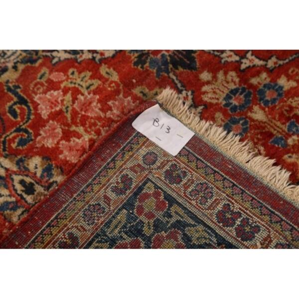 Antique Traditional Hand Made Wool Mahal Persian Floral Area Rug - 10'2 ...