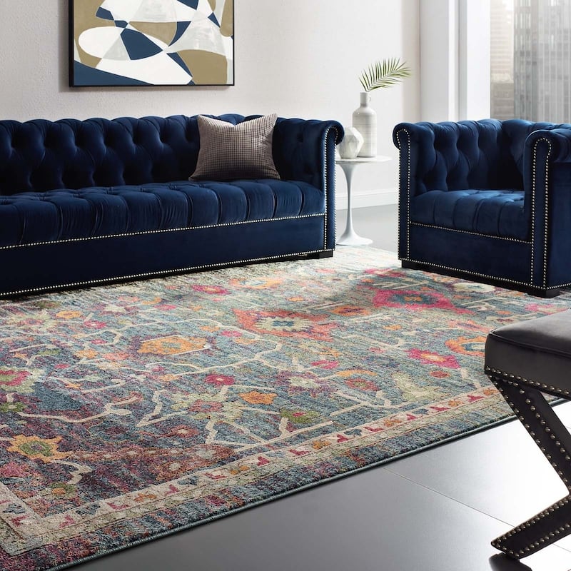 Porch & Den Lanham Distressed Floral Area Rug - On Sale - Overstock ...