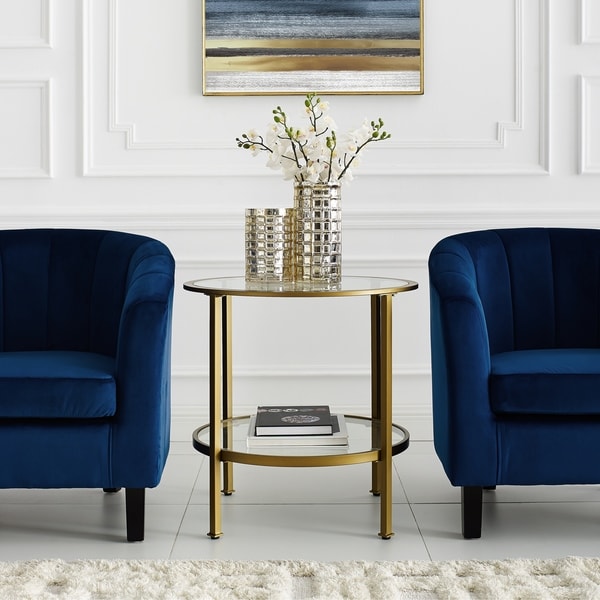 Aimee glass console table store