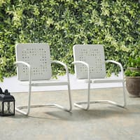 SAFAVIEH Outdoor Living Hutton Chair (Set of 2) - 22" W x 25.6" D x 35 ...