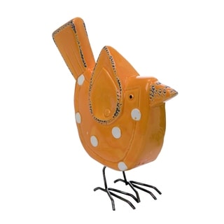 Transpac Ceramic Orange Spring Polka Dot Bird Decor - Bed Bath & Beyond ...