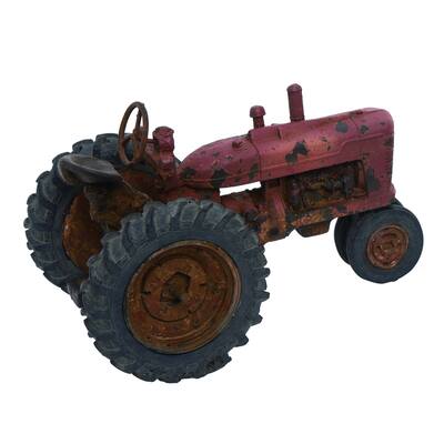 Transpac Resin Red Spring Tractor Figurine - Overstock - 26632335