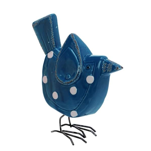Transpac Ceramic Blue Spring Polka Dot Bird Decor - Bed Bath & Beyond ...