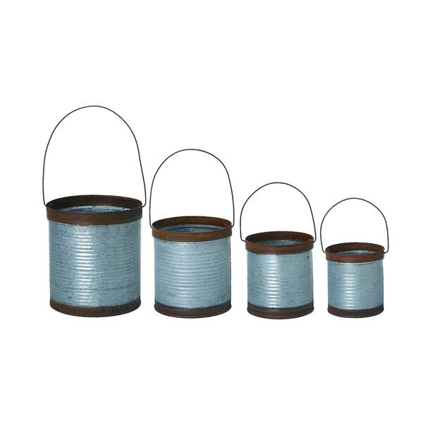 Transpac Metal Silver Spring Rustic Containers Set of 4 - Bed Bath ...