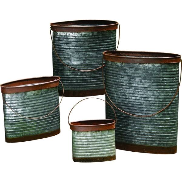 Transpac Metal Silver Spring Rustic Containers Set of 4 - Bed Bath ...