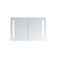Innoci-USA Zeus LED Surface Mount Double Door Lighted Medicine Cabinet ...