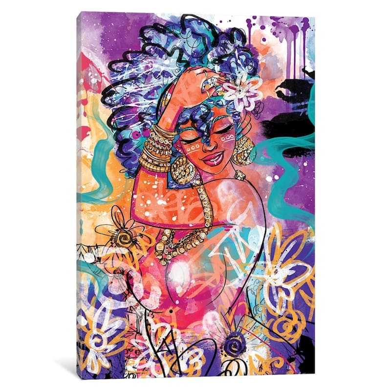 Johan Koops 'Blue Portrait' Canvas Art - Overstock - 25620970
