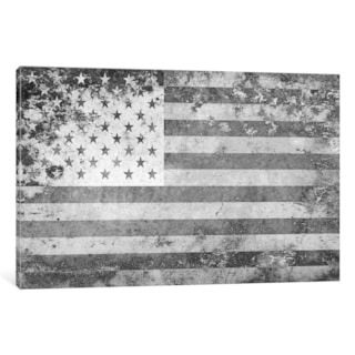iCanvas "USA "Melting Film" Flag in Black & White I" by iCanvas - Bed ...