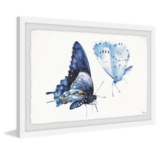 'Magical Blue Butterflies' Framed Painting Print - Bed Bath & Beyond ...