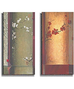 Don Li-Leger 'Blossom Tapestry' 2-piece Canvas Set - Bed Bath & Beyond ...