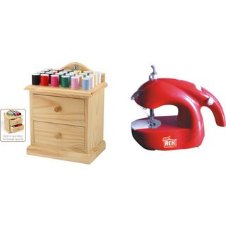 Sewing Machine & Wooden Sewing Box - Bed Bath & Beyond - 2683391