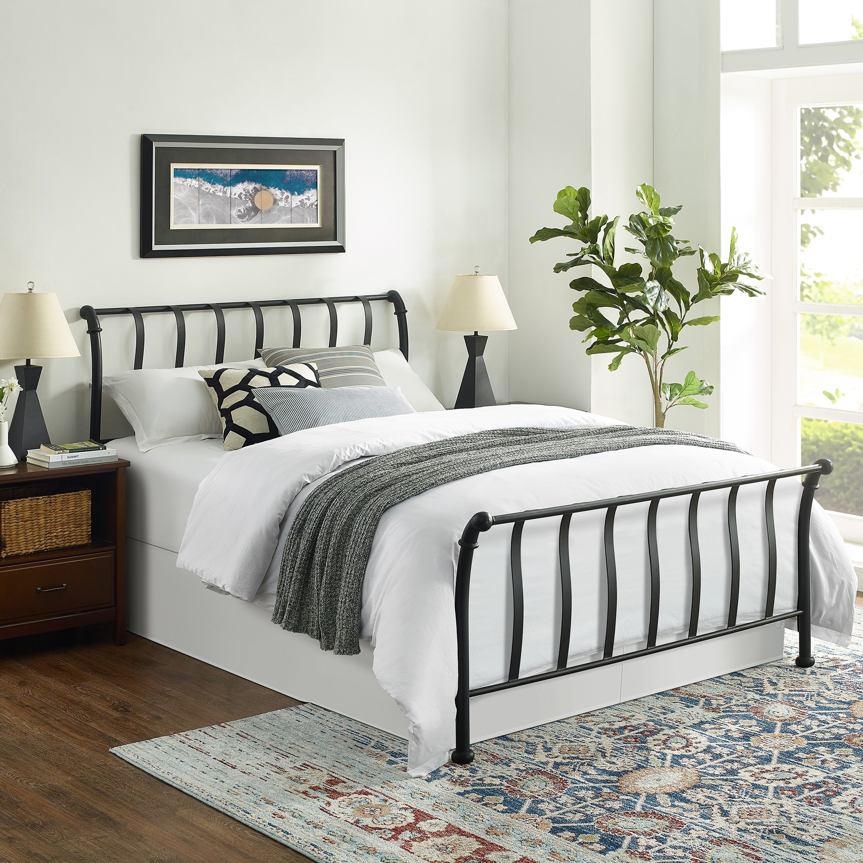 Maddeejo King Size Metal Headboard And Footboard Maddeejo King Size Metal Headboard And Footboard