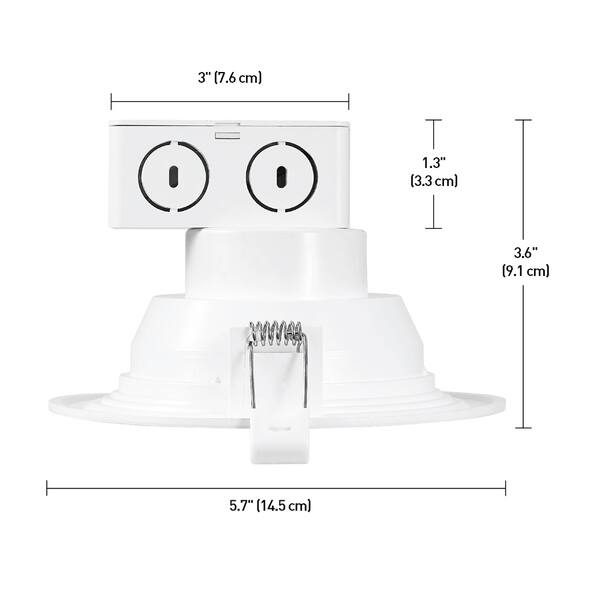 5 in. White Integrated LED Recessed Lighting Kit (4-Pack) - Bed Bath ...