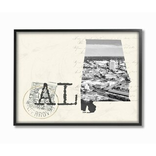 Stupell Alabama Black and White Photograph Framed Art, 11 x 14, Design By Artist Daphne Polselli ...