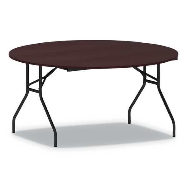 Alera Round Wood Folding Table, 59 Dia x 29h, Mahogany - Bed Bath ...