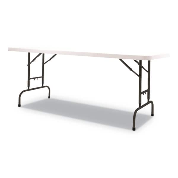 Alera Adjustable Height Plastic Folding Table, White - Bed Bath ...