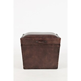 Genuine Leather Storage Chest with Lift Top, Brown - Bed Bath & Beyond ...