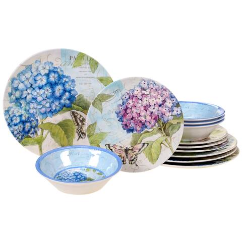 Certified International Hydrangea Garden 12-piece Dinnerware Set ...