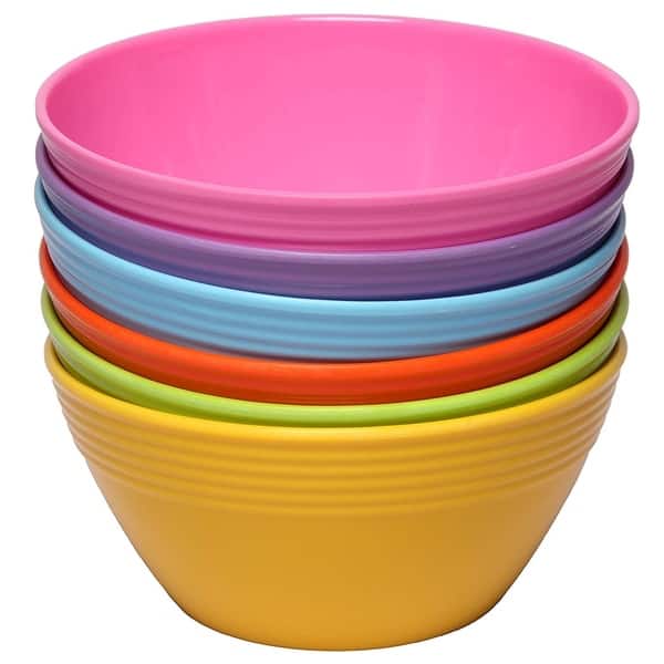 Melange 36-Piece Melamine Bowl Set (Solids Collection ) | Shatter-Proof ...